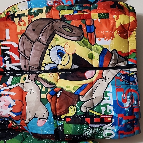 Members Only | Jackets & Coats | Members Only Spongebob Hooded Puffer ...